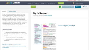Dig In! Lesson 1 | OER Commons