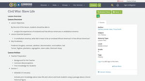 Civil War: Slave Life | OER Commons