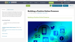 Building a Positive Online Presence | OER Commons