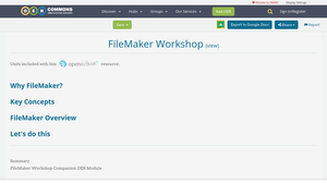 FileMaker Workshop | OER Commons