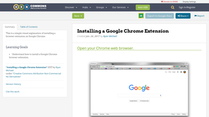 Installing a Google Chrome Extension | OER Commons