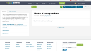 The Art History Archive | OER Commons