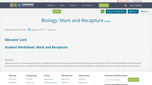 Biology: Mark and Recapture | OER Commons