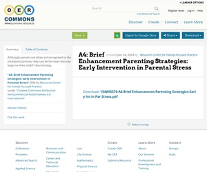 A4: Brief Enhancement Parenting Strategies: Early Intervention in ...