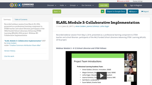 SLASL Module 3: Collaborative Implementation | OER Commons