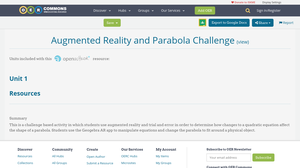 Augmented Reality and Parabola Challenge | OER Commons