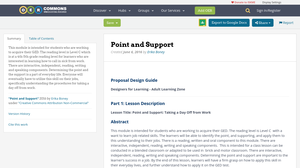 Point and Support | OER Commons