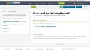 Family and Age Listening (Spanish) | OER Commons