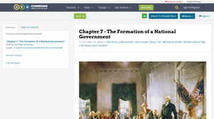 Chapter 7 - The Formation of a National Government | OER Commons