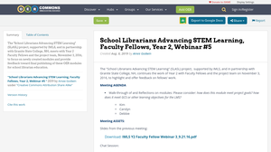 School Librarians Advancing STEM Learning, Faculty Fellows, Year 2 ...