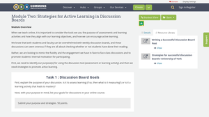 Module Two: Strategies for Active Learning in Discussion Boards | OER ...