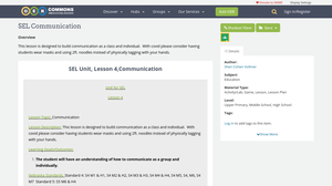 SEL Communication | OER Commons