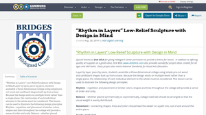 “Rhythm in Layers” Low-Relief Sculpture with Design in Mind | OER Commons