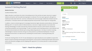 Lesson 0: Getting Started | OER Commons