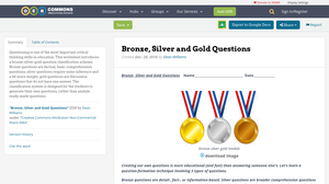 Bronze, Silver and Gold Questions | OER Commons