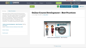 Online Course Development – Best Practices | OER Commons