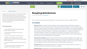 Sampling distributions | OER Commons