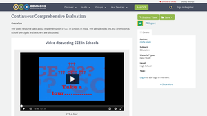 Continuous Comprehensive Evaluation | OER Commons