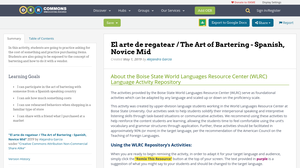 El arte de regatear / The Art of Bartering - Spanish, Novice Mid | OER ...