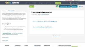 Electronic Structure | OER Commons