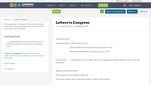 Letters to Congress | OER Commons