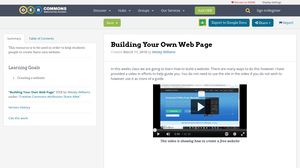 Building Your Own Web Page | OER Commons