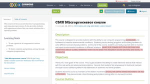 CMU Microprocessor course | OER Commons