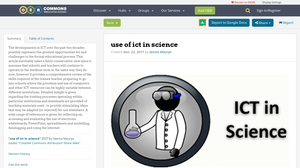 use of ict in science | OER Commons