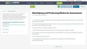 Identifying and Producing Media for Assessment | OER Commons