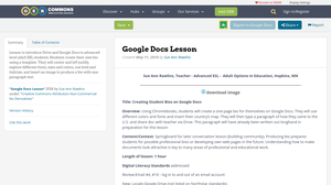 Google Docs Lesson | OER Commons