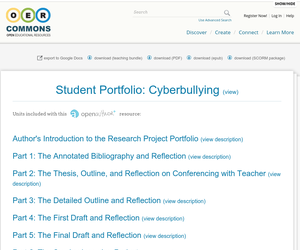 Student Portfolio: Cyberbullying | OER Commons