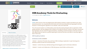 OER Academy: Tools for Evaluating | OER Commons