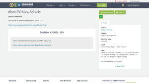About Writing: A Guide | OER Commons
