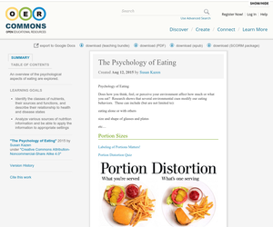 The Psychology of Eating | OER Commons