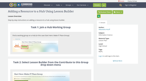 Adding a Resource to a Hub Using Lesson Builder | OER Commons
