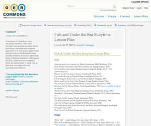 Fish and Under the Sea Storytime Lesson Plan | OER Commons
