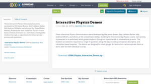 Interactive Physics Demos | OER Commons