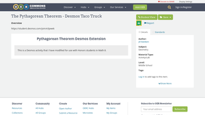 The Pythagorean Theorem - Desmos Taco Truck | OER Commons