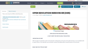 OPEN EDUCATION RESOURCES (OER) | OER Commons