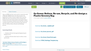 Go Green: Reduce, Re-use, Recycle, and Re-design a Plastic Grocery Bag ...