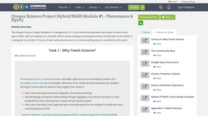 Oregon Science Project Hybrid NGSS Module #1 - Phenomena & Equity | OER ...