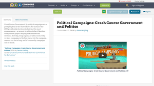 Political Campaigns: Crash Course Government and Politics | OER Commons