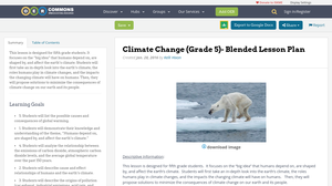 Climate Change (Grade 5)- Blended Lesson Plan | OER Commons