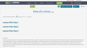 One of a kind | OER Commons