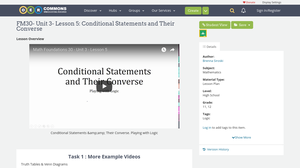 FM30- Unit 3- Lesson 5: Conditional Statements and Their Converse | OER ...