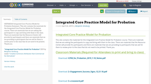 Integrated Core Practice Model for Probation | OER Commons