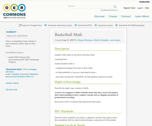 Basketball Math | OER Commons