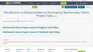 Introduction to Radians/Video to Accompany Mathematics Vision Project ...