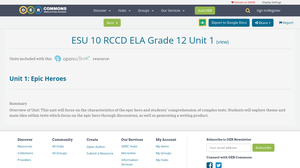 ESU 10 RCCD ELA Grade 12 Unit 1 | OER Commons