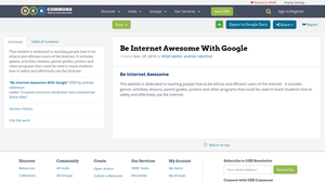 Be Internet Awesome With Google | OER Commons
